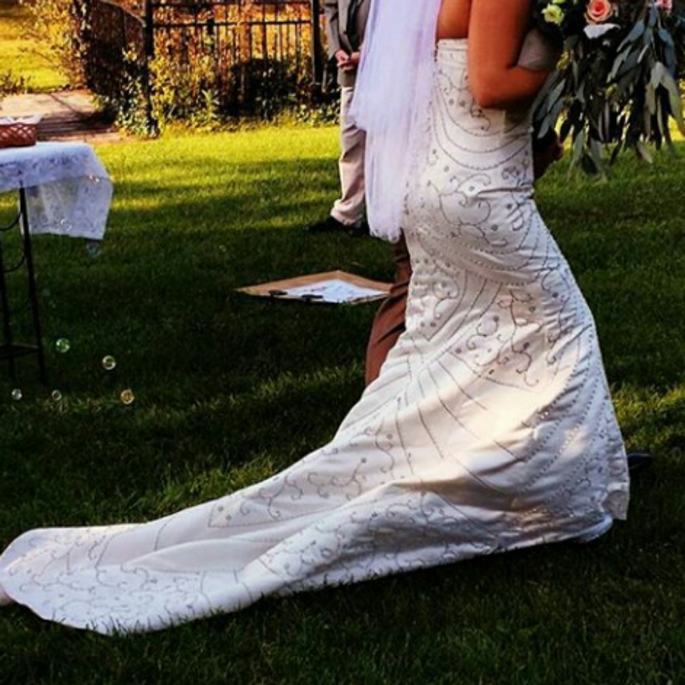 Justin Brandon - Beaded Mermaid Wedding Dress - Gem